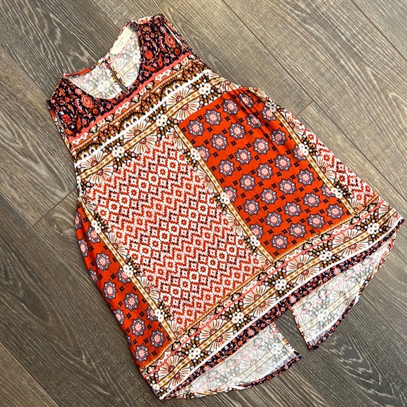 Tops | Flowy Mixed Print Tank | Poshmark